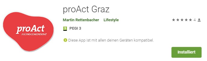 proAct Graz App | proAct Jugendbudget